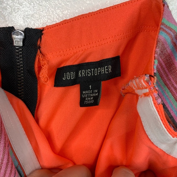 Jodi Kristopher | Dresses | Jodi Kristopher Green Orange Dress Size ...